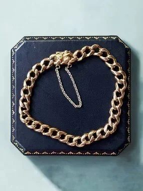 Source Unknown | Accessories | Stunning 8k Gold Chain Link Bracelet ...